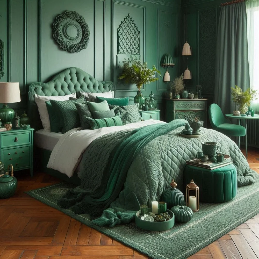15 Stunning Emerald Green Bedroom Ideas