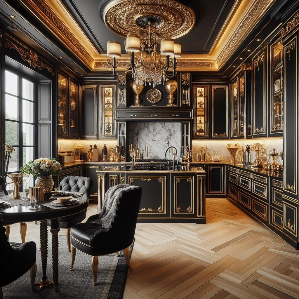 15 Luxurious Black and Gold Kitchen Ideas for Elegance