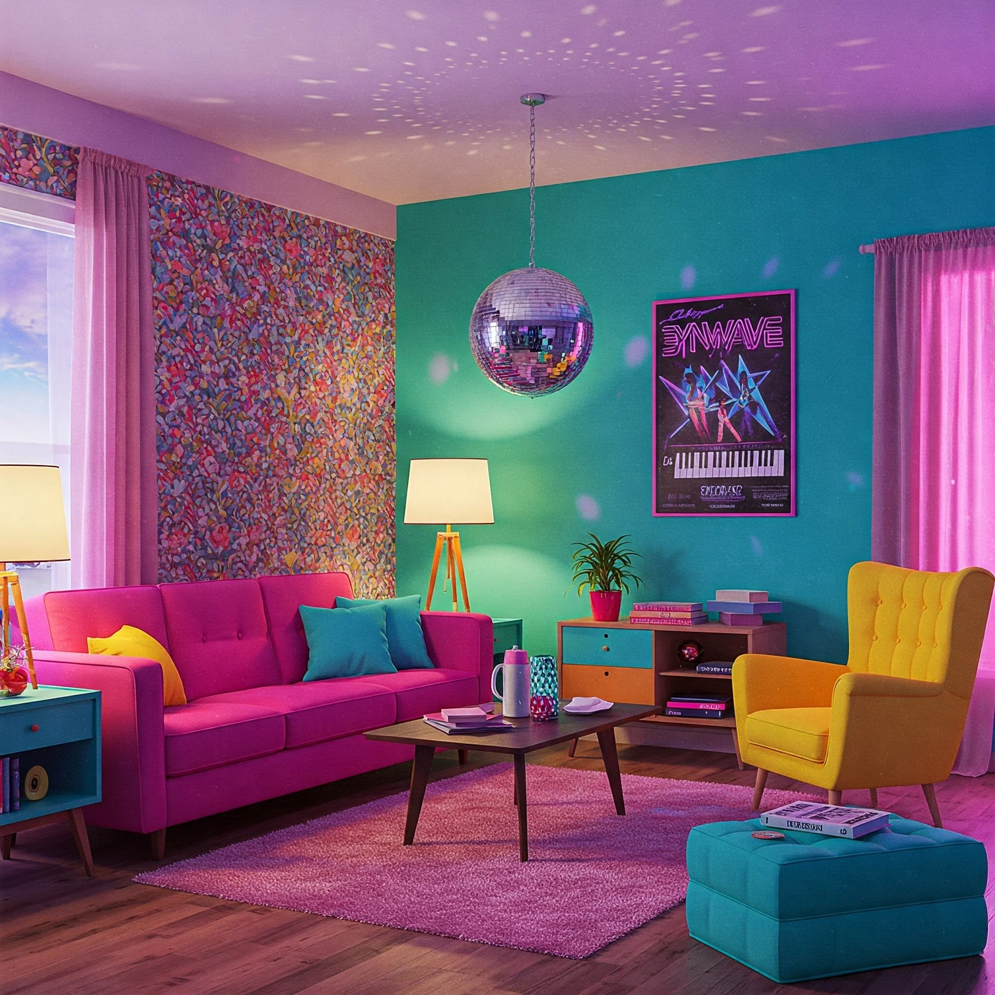 Mauve 80s Living Room The Home Features That Defined 1980s Style And