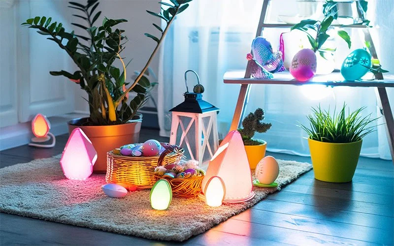 Incorporating Neon Lights into Traditional Easter Décor