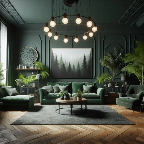 15 Forest Green Dark Green Living Room Ideas