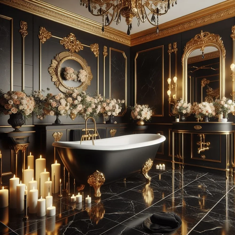 15 Luxurious Black and Gold Bathroom Ideas for Elegance