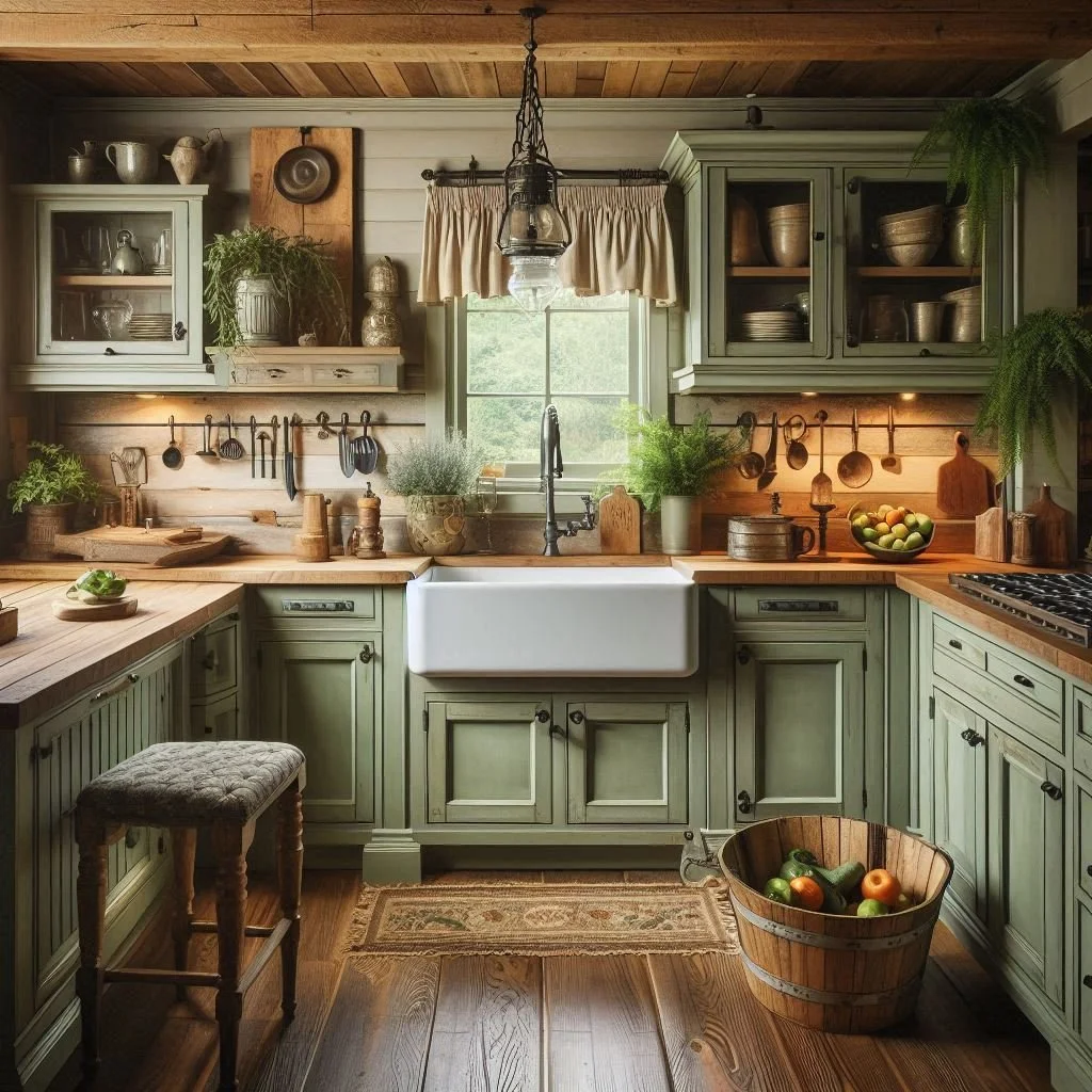 15 Rustic Sage Green Kitchen Cabinets Ideas for a Cozy Feel