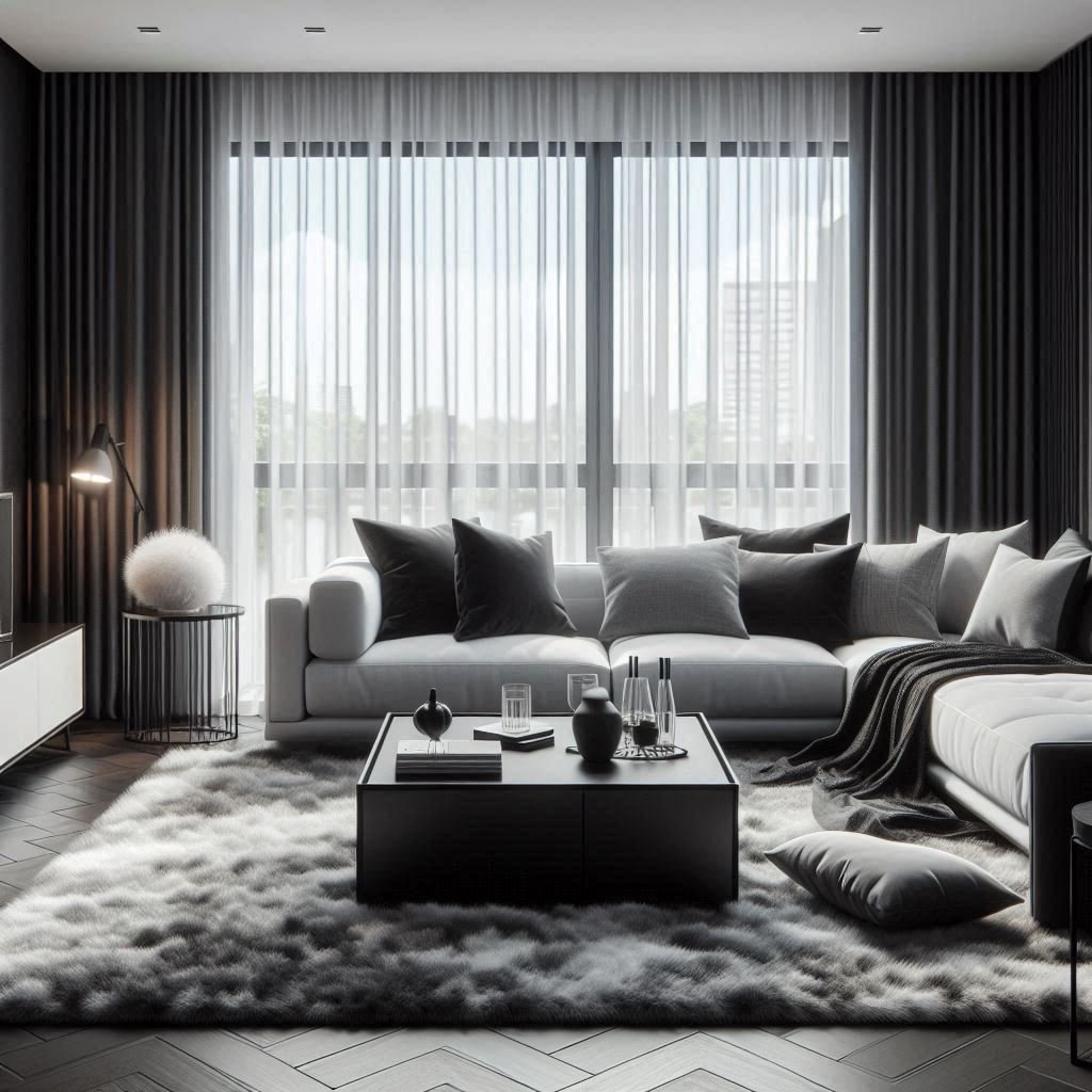 15 Black, White, and Grey Living Room Ideas