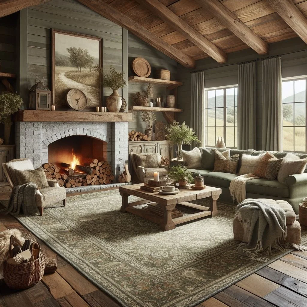 15 Cozy Rustic Sage Green Living Room Ideas