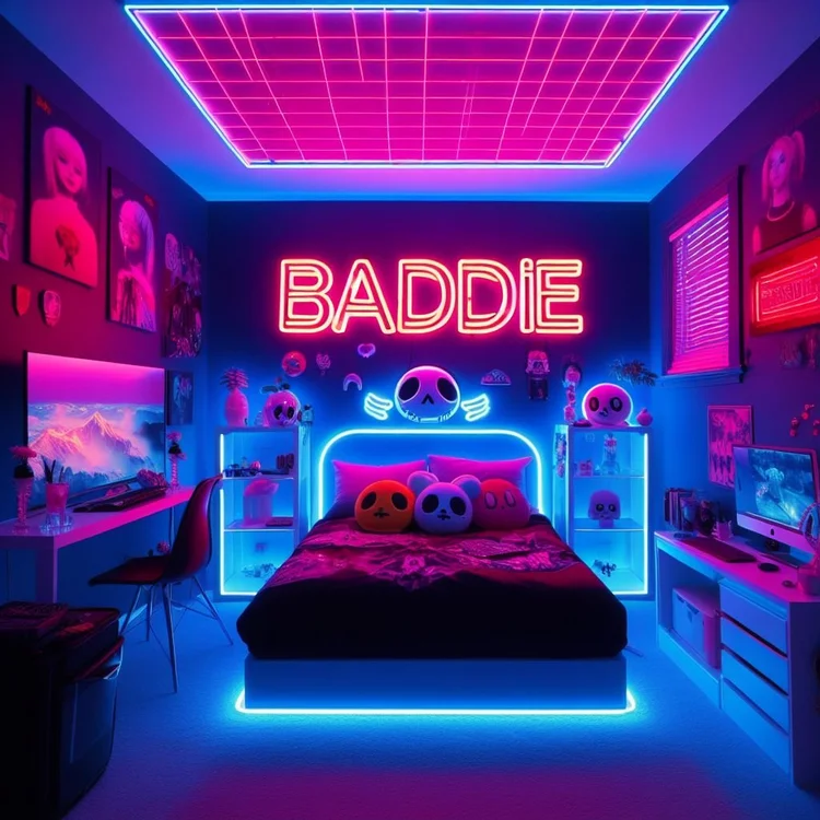 Baddie Aesthetic Rooms With Led Lights