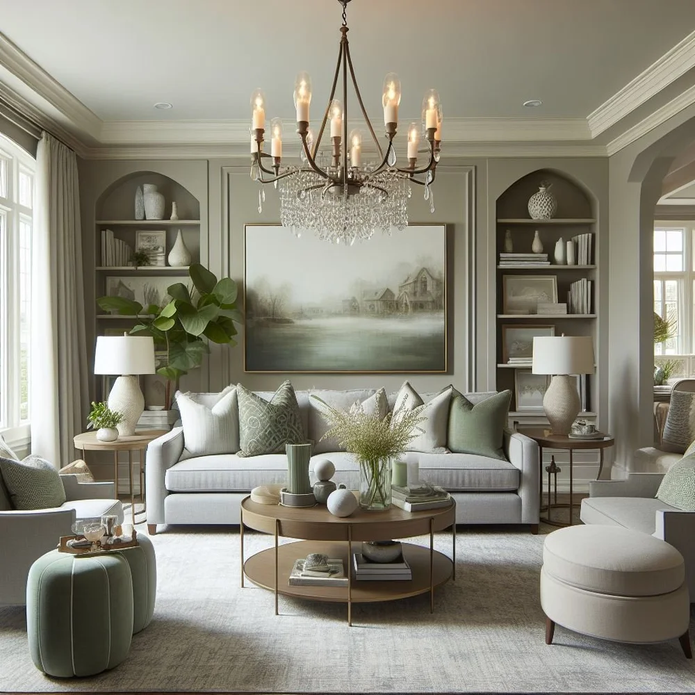 15 Stunning Grey and Sage Green Living Room Ideas