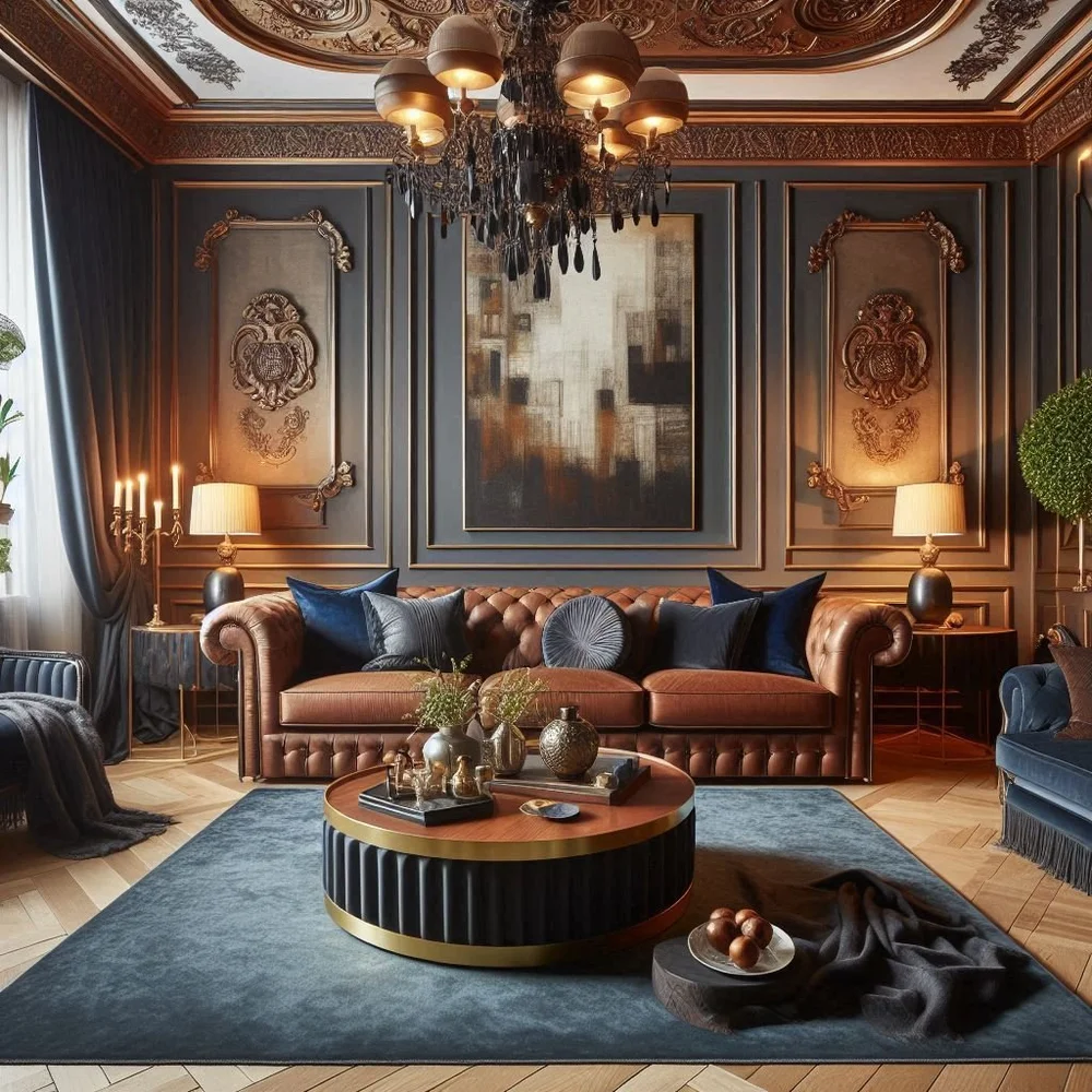 15 Blue and Brown Living Room Ideas for a Warm Look