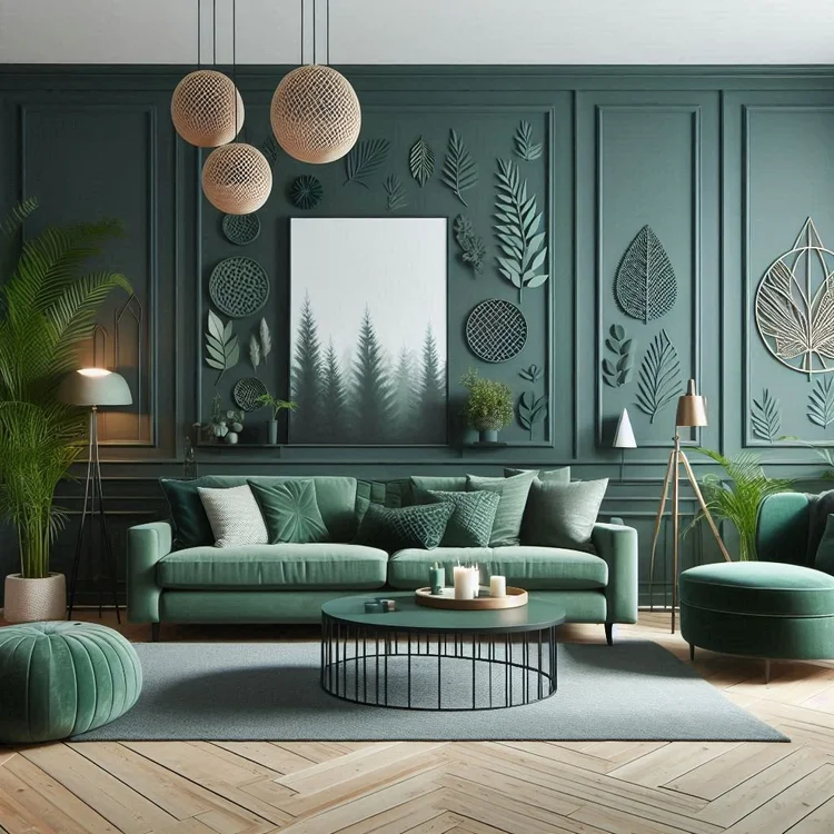 15 Forest Green Dark Green Living Room Ideas
