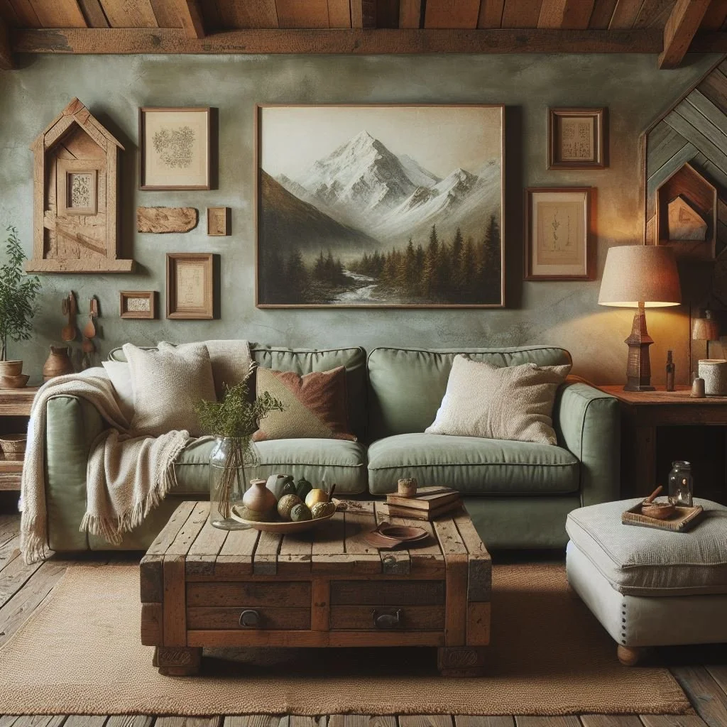 15 Cozy Rustic Sage Green Living Room Ideas