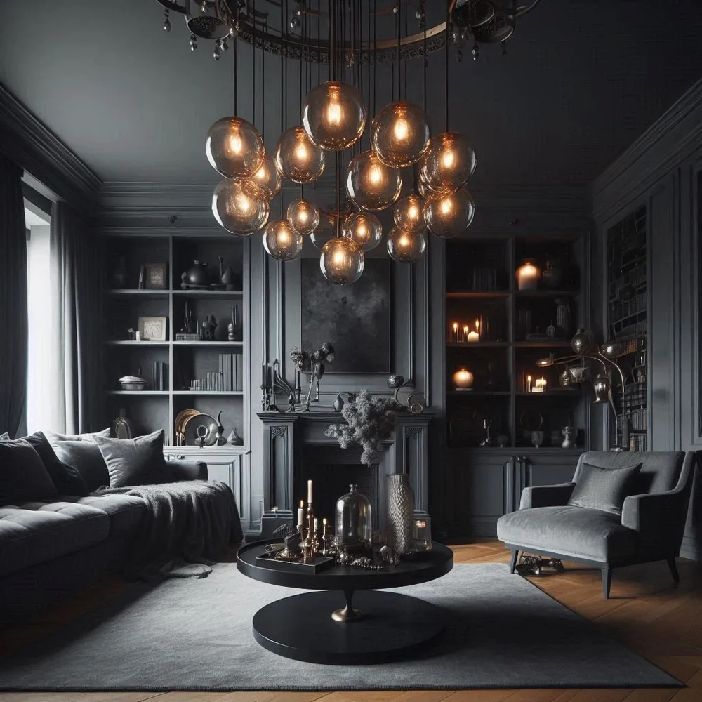 Grey Theme Drawing Room