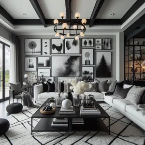 15 Black, White, and Grey Living Room Ideas