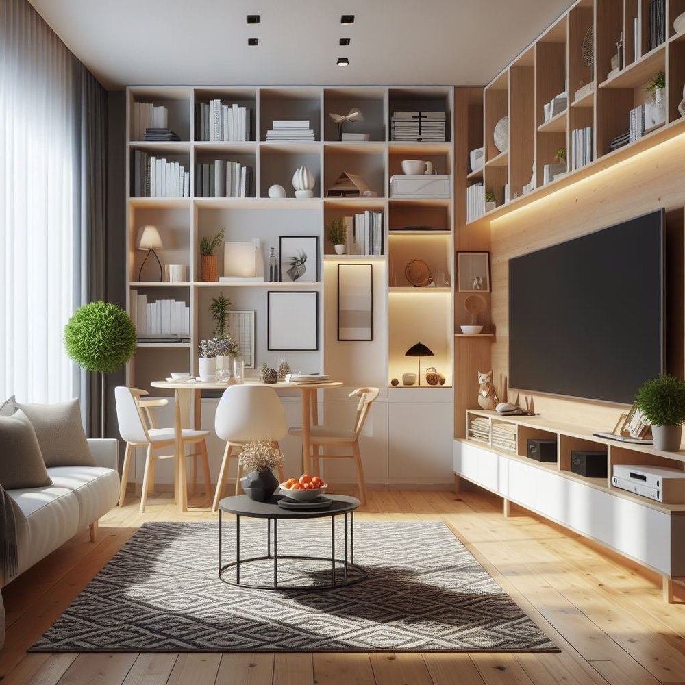 15 Small Living Room Ideas with TV and Dining Table