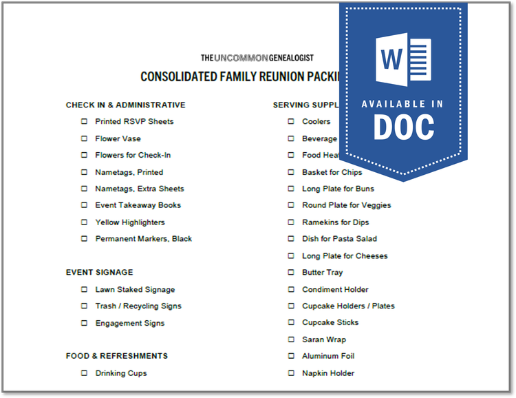 Free Family Reunion Planning Templates for a Seamless Event — The ...