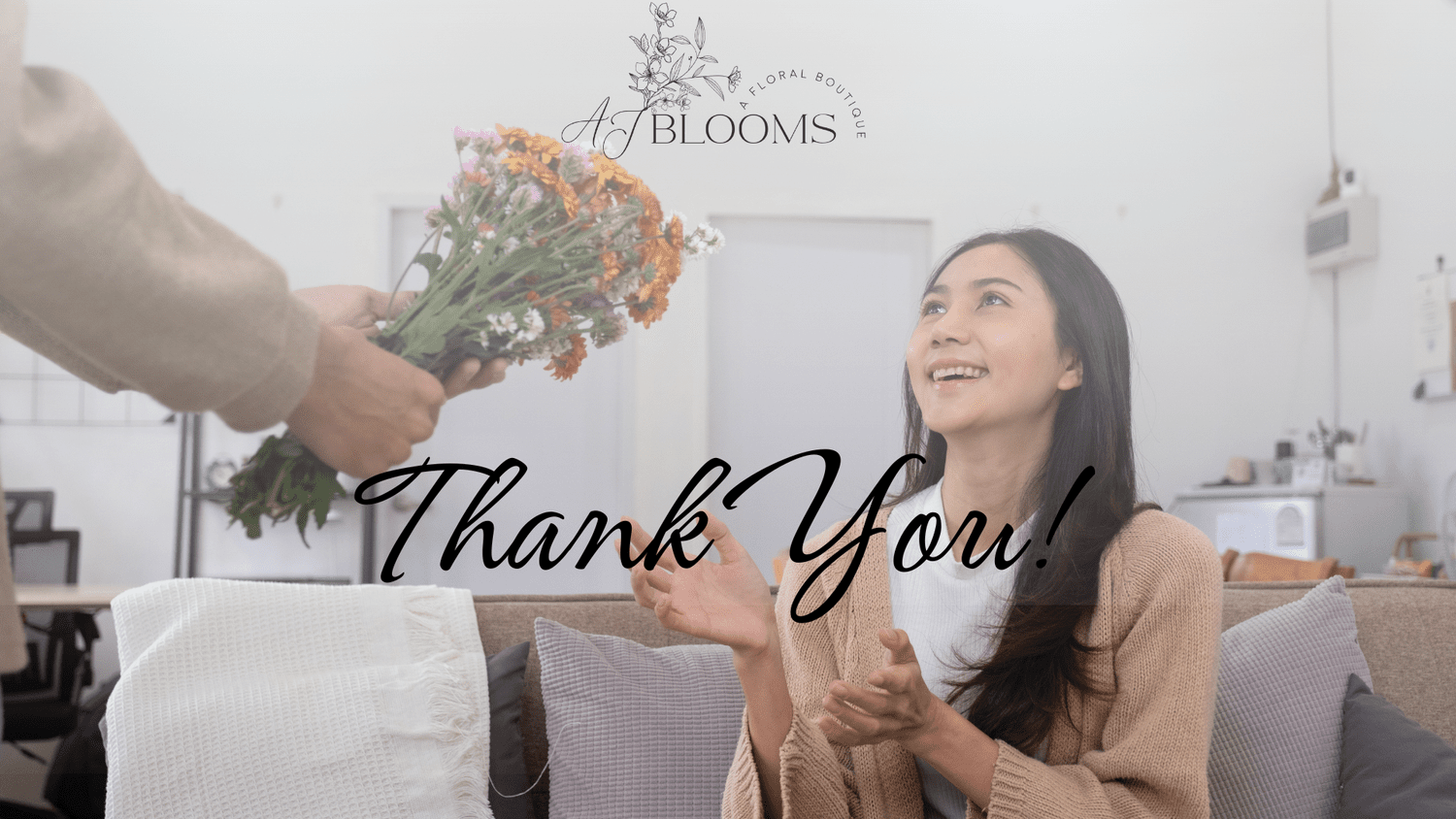 Thank you page — AJ Blooms Floral Boutique