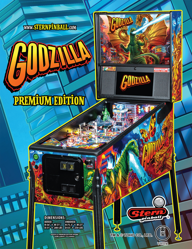 Godzilla (Premium) - Stern 2021 — Bainbridge Pinball