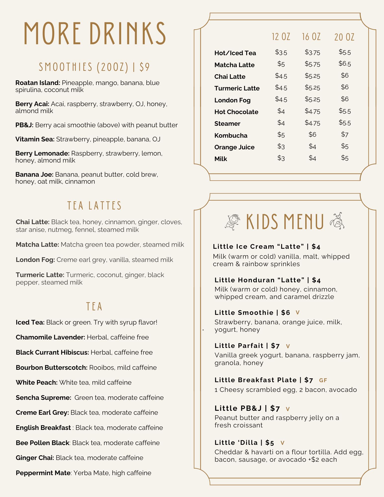 Menu — HUMBLE HOUSE