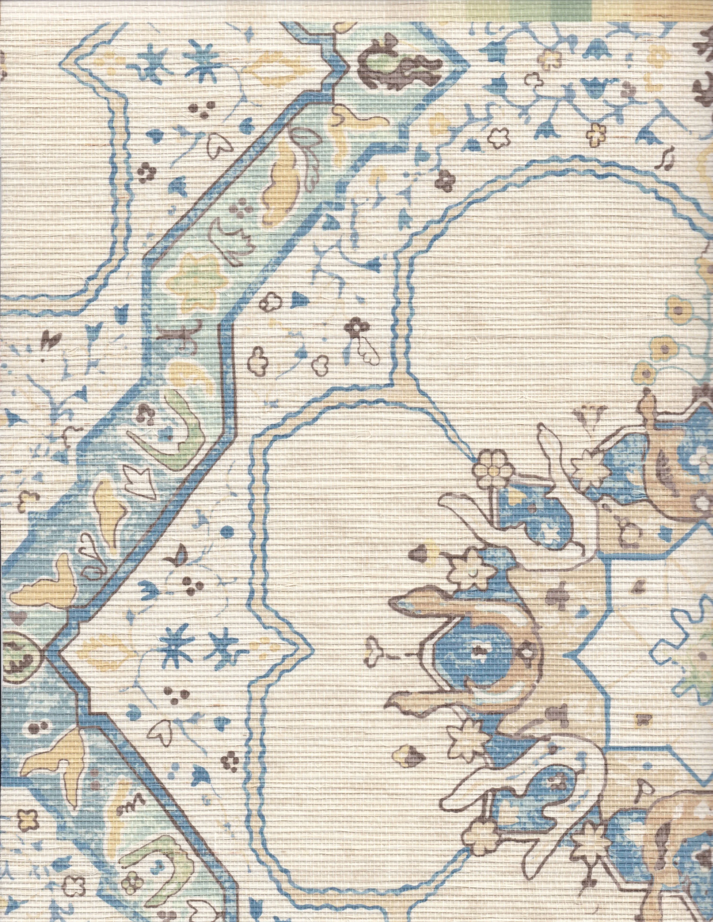 "KHIVA MEDALLION" - Grasscloth — Sydney Mead Studio