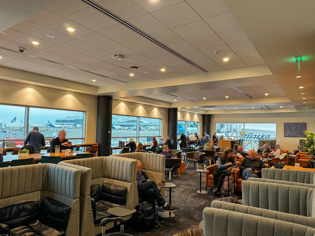 Alaska Lounge SeaTac Concourse D: Food, Drinks, & Amenities Review ...