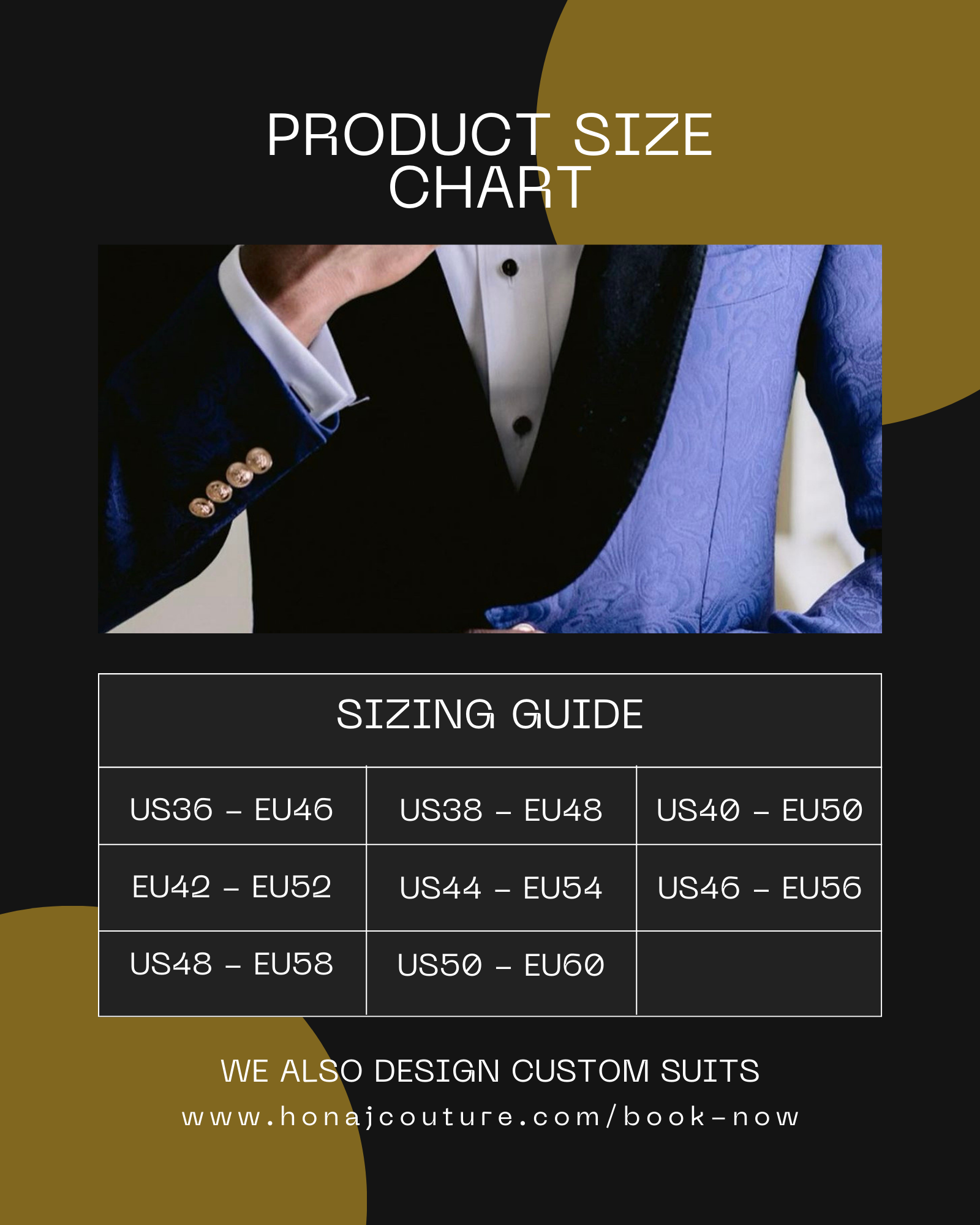 Royal Blue Triple Classic Tuxedo — Honaj Couture