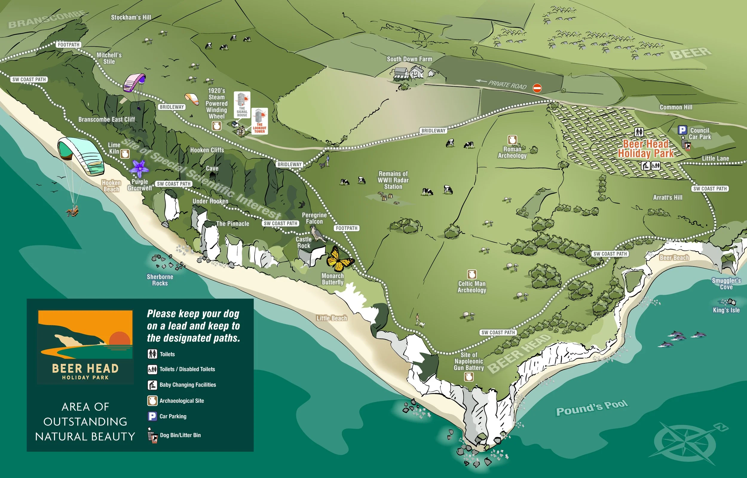 Location - The Lookout Tower — Beer Head Holiday Park | Camping ...