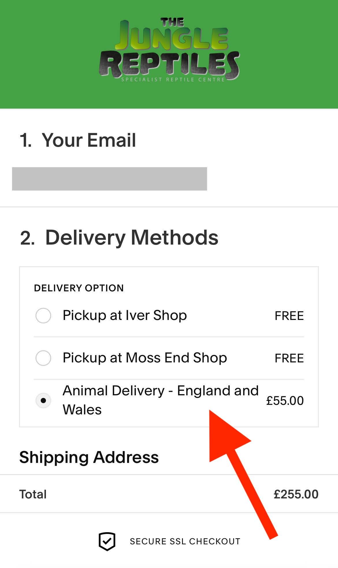 Licensed Reptile Delivery