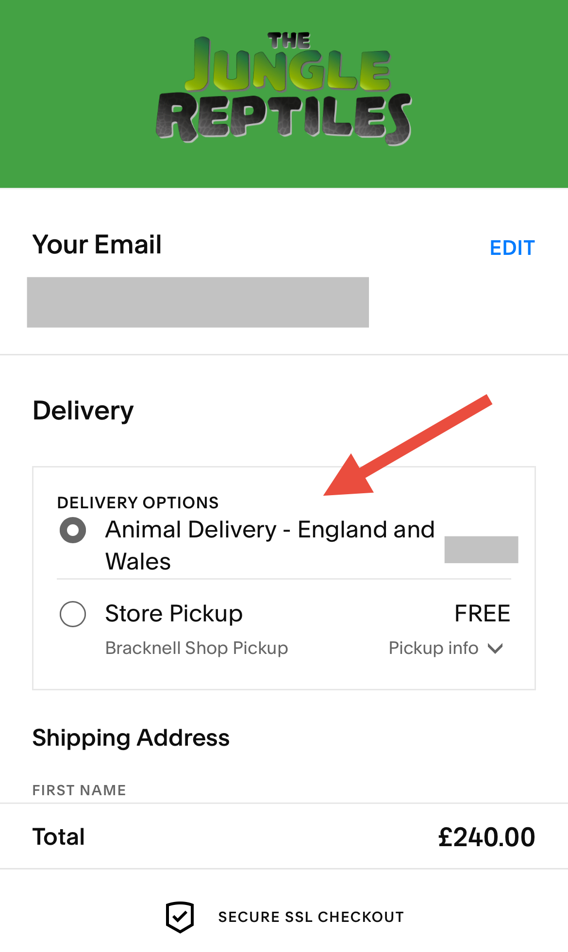 Licensed Reptile Delivery