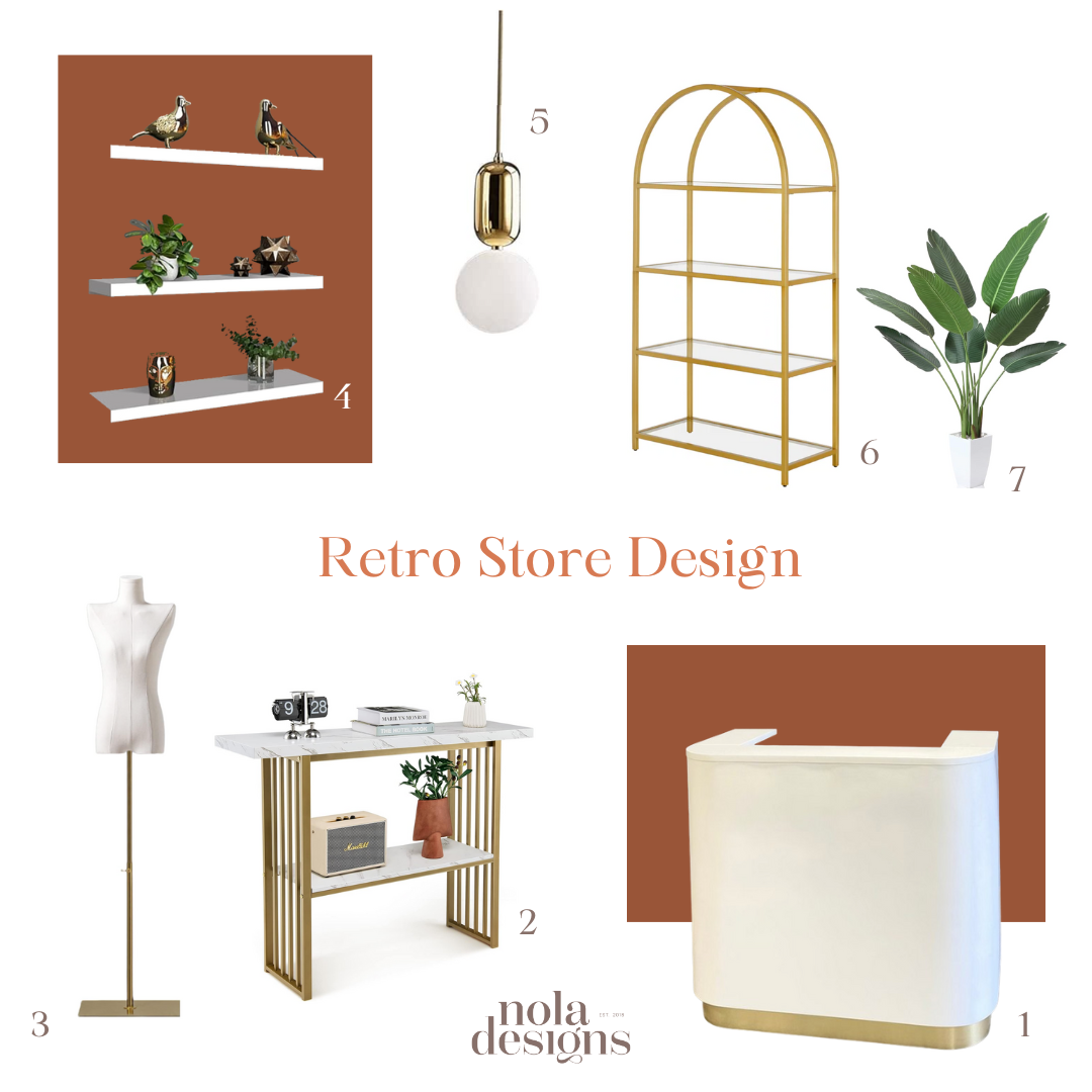 Vintage Glam - Retro Store Design — Nola Designs | Retail Interior Design