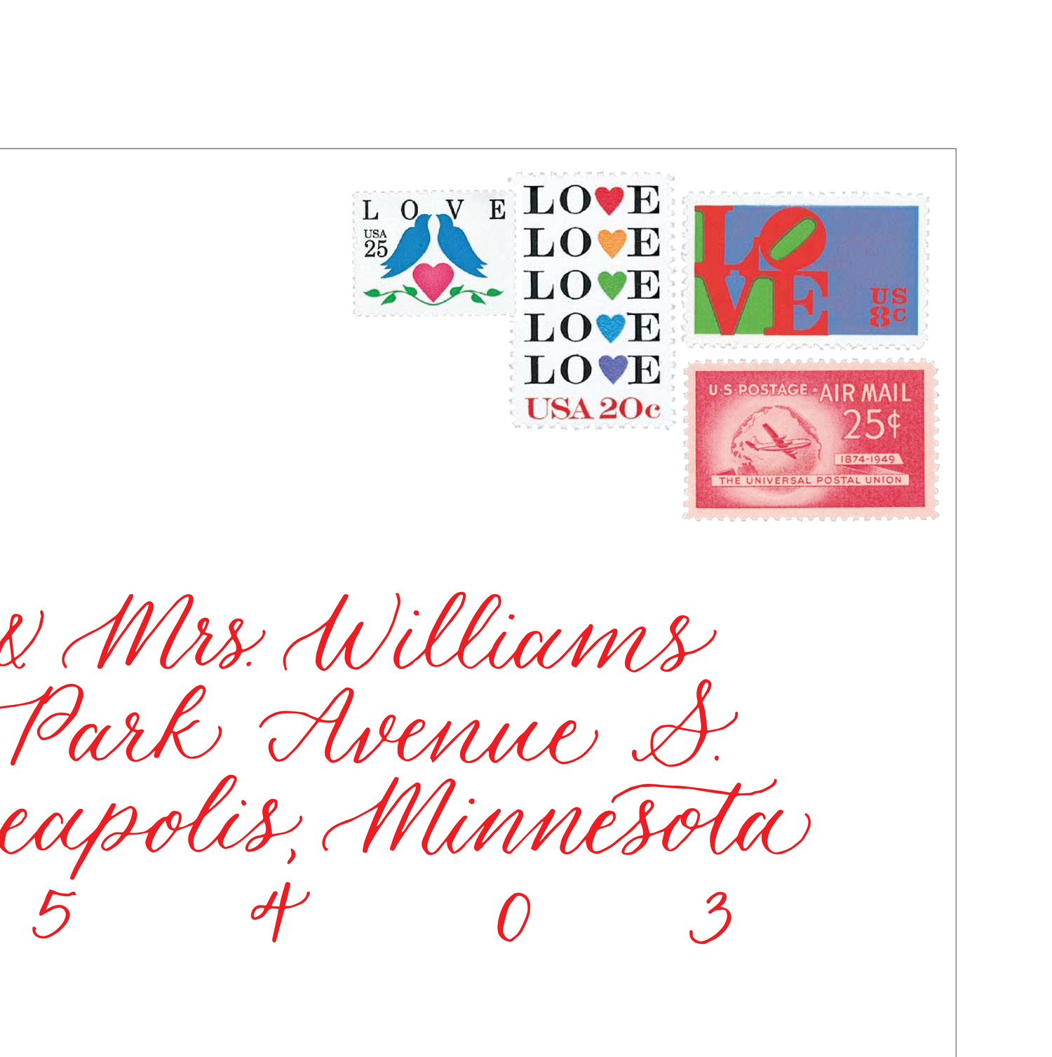 Pink Vintage Postage Collection — Little Postage House