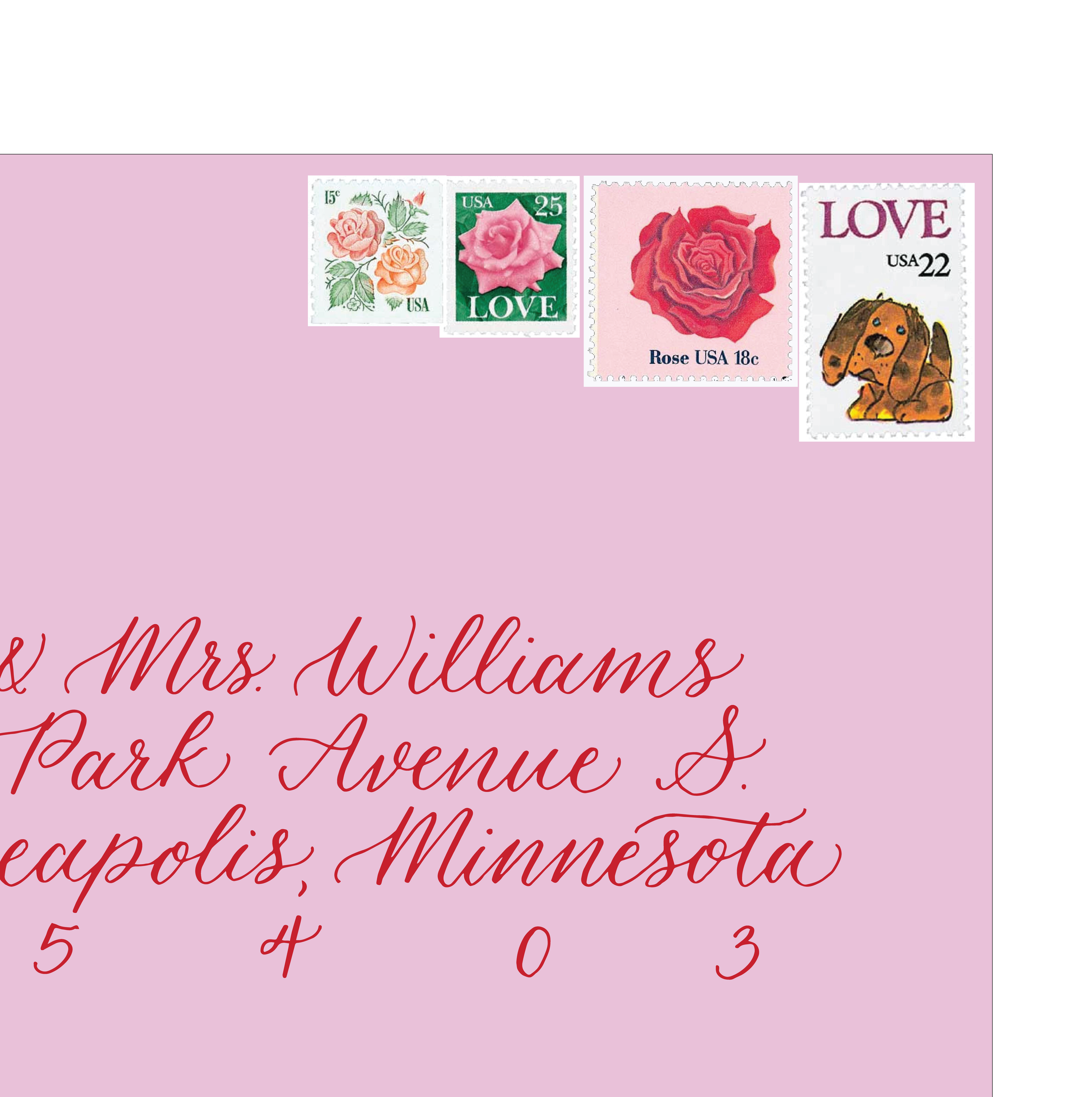 Red Love Postage Collection — Little Postage House