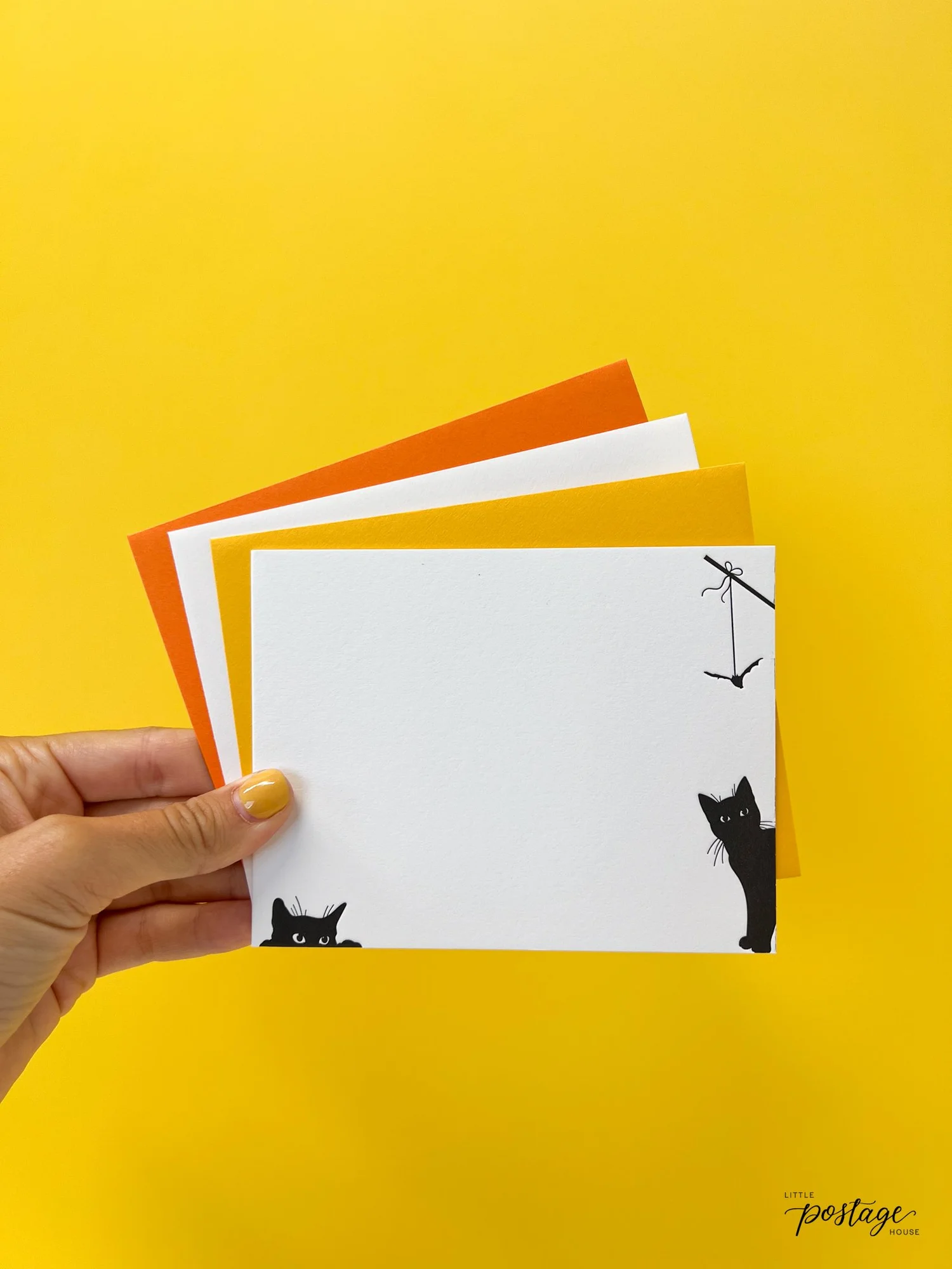 Letterpress Halloween Bat Stationery Set — Little Postage House