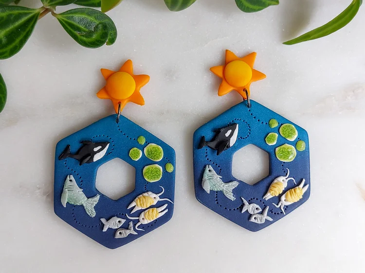 Plant Cells Under the Microscope Earrings — Woodsmoke and Willow