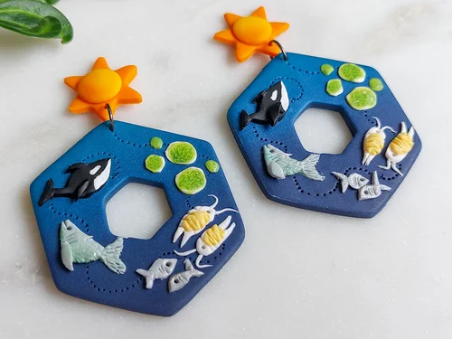 Plant Cells Under the Microscope Earrings — Woodsmoke and Willow