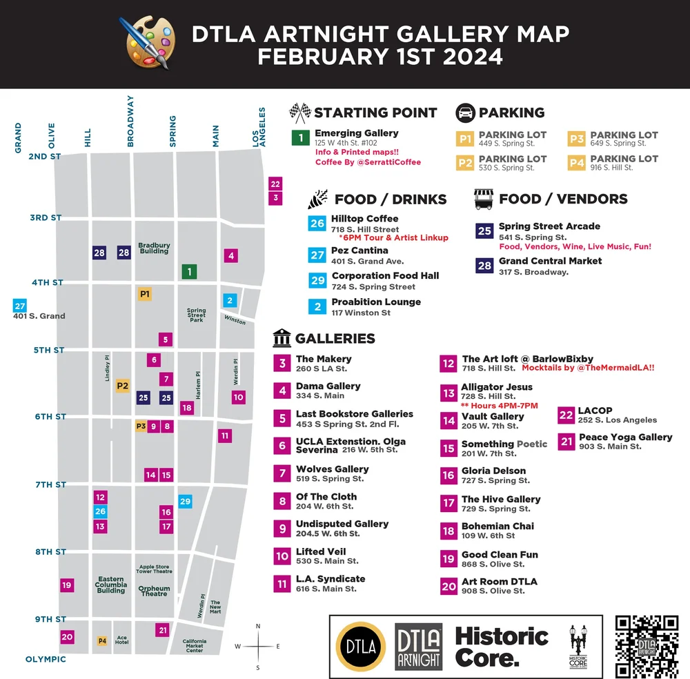Art Night Gallery Map — DTLA ART NIGHT