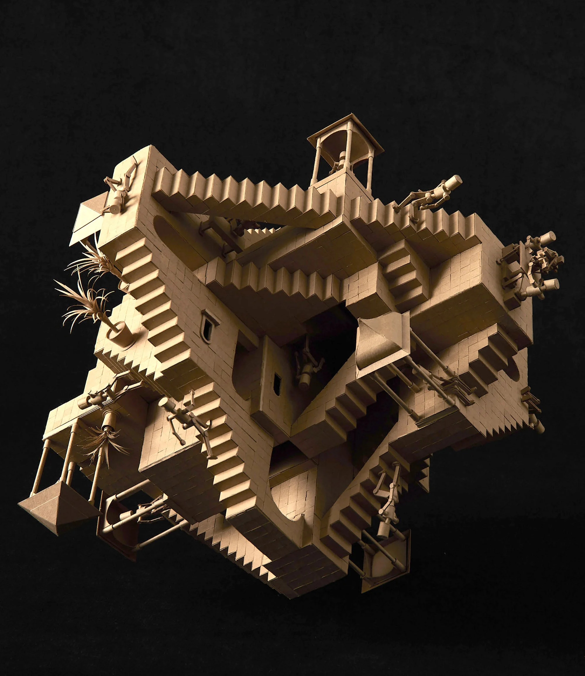 #21 - Escher Cube - Sold 🎈 — Greg Olijnyk Cardboard Artist