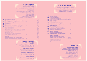 MENU — La Cabana