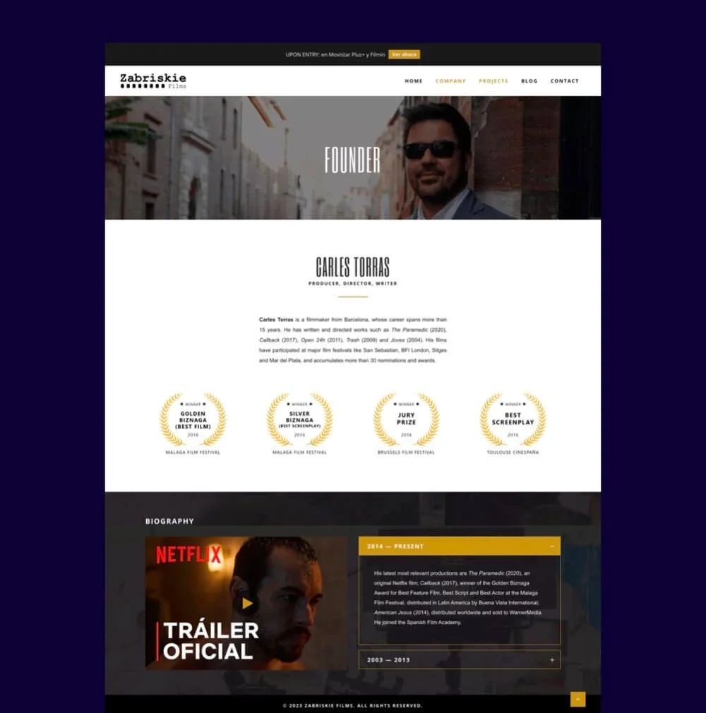 8 Film Production Company Websites to Inspire You — Tempixel Design