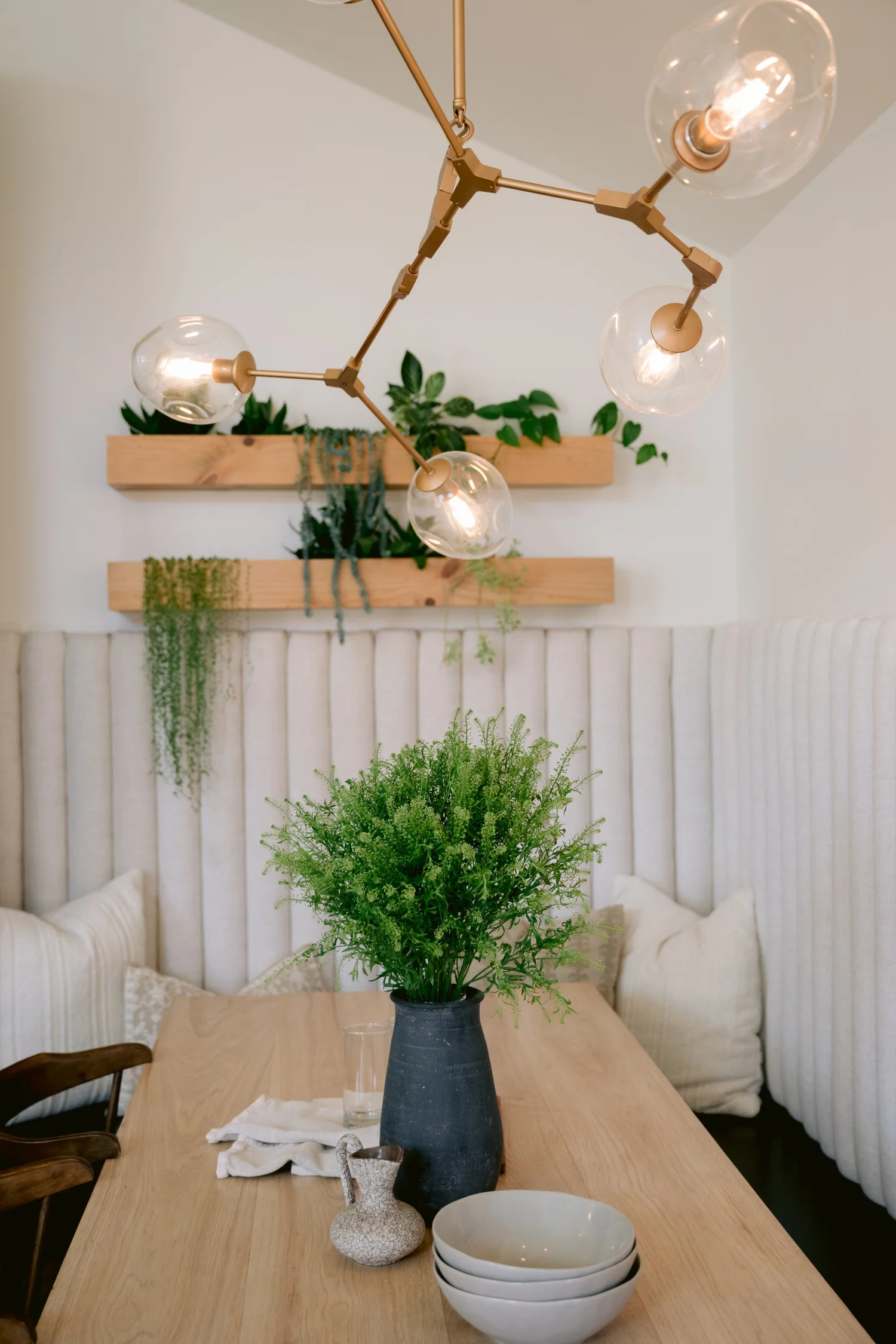 How I Used Pool Noodles for a Channel-Tufted Banquette — Oak&Olive Design