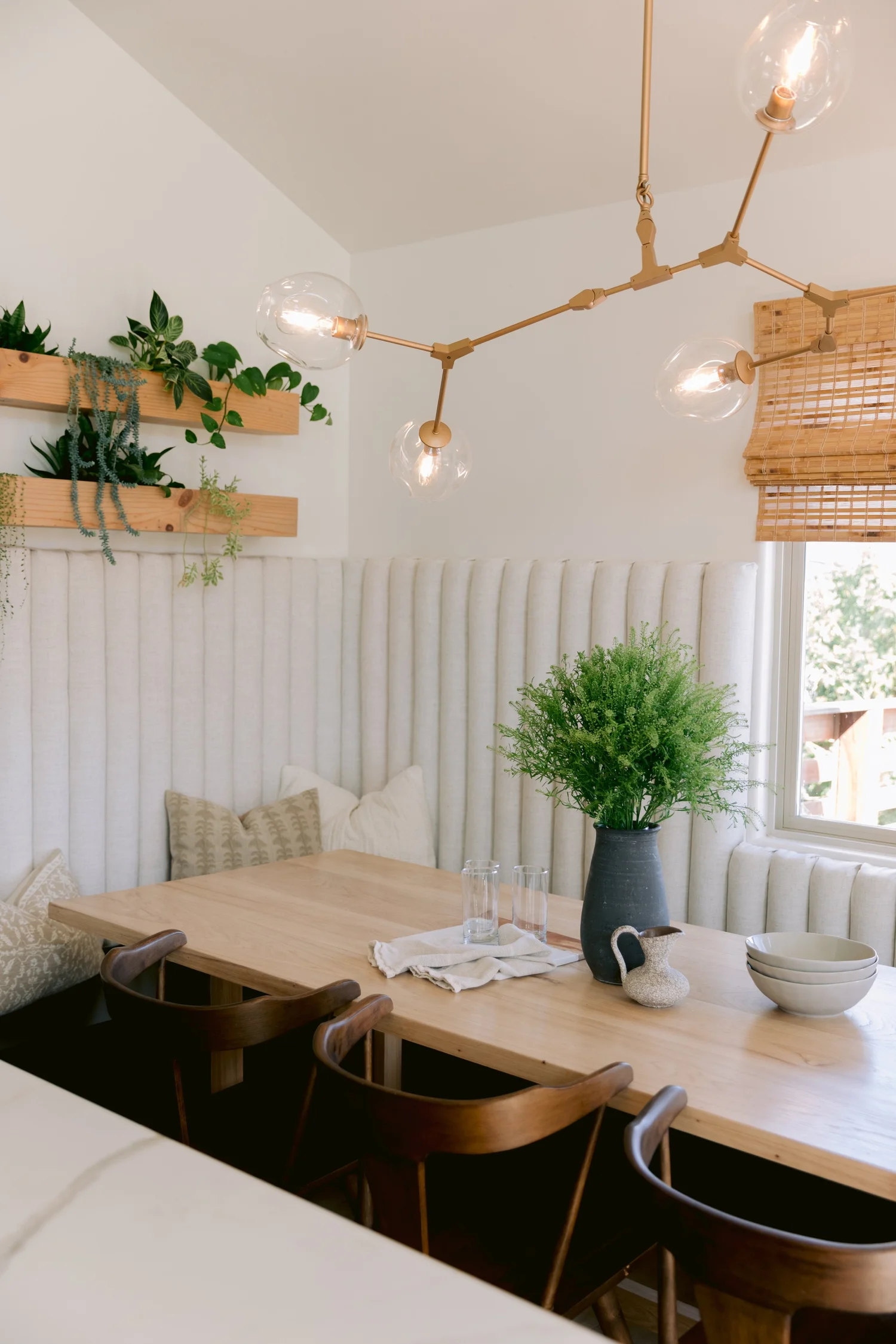 How I Used Pool Noodles for a Channel-Tufted Banquette — Oak&Olive Design
