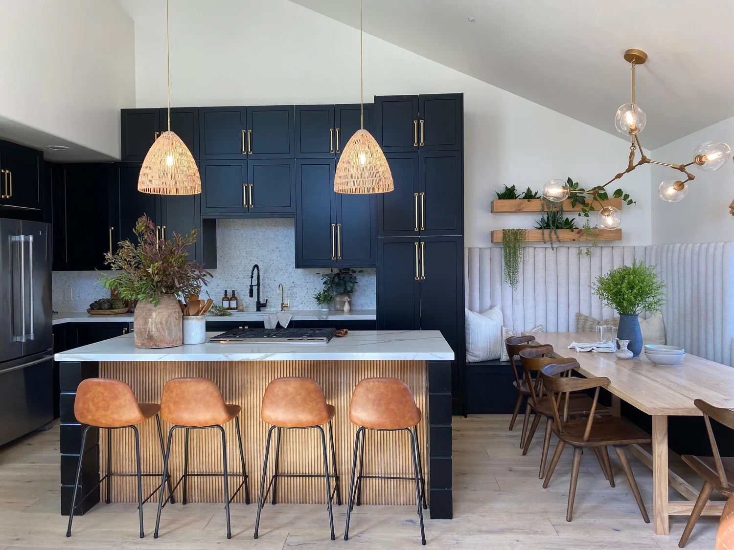 How I Used Pool Noodles for a Channel-Tufted Banquette — Oak&Olive Design