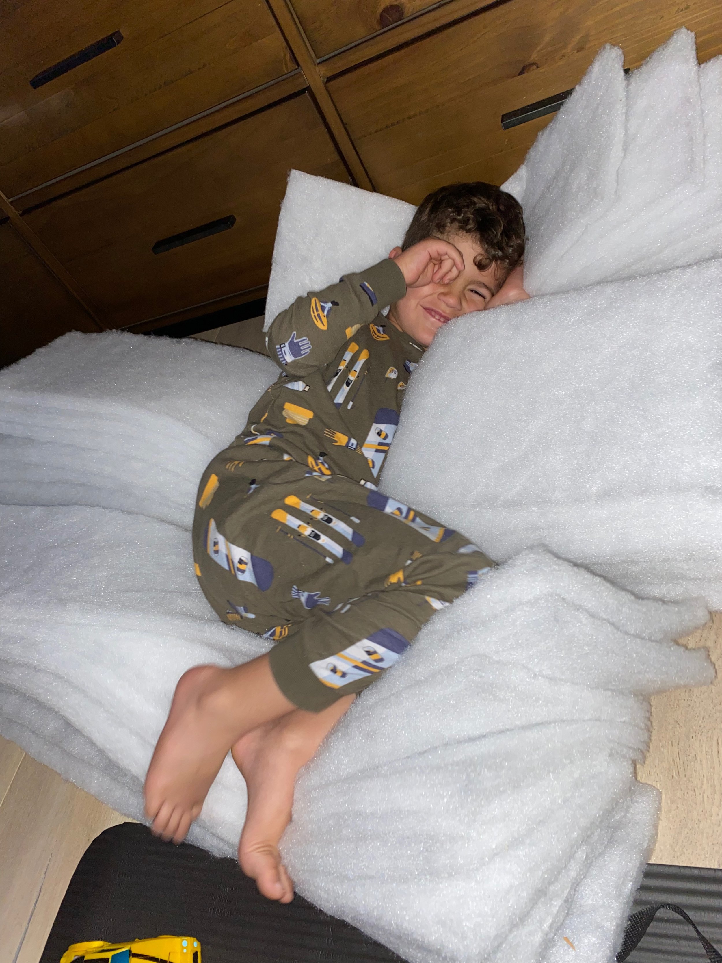 How I Used Pool Noodles for a Channel-Tufted Banquette — Oak&Olive Design