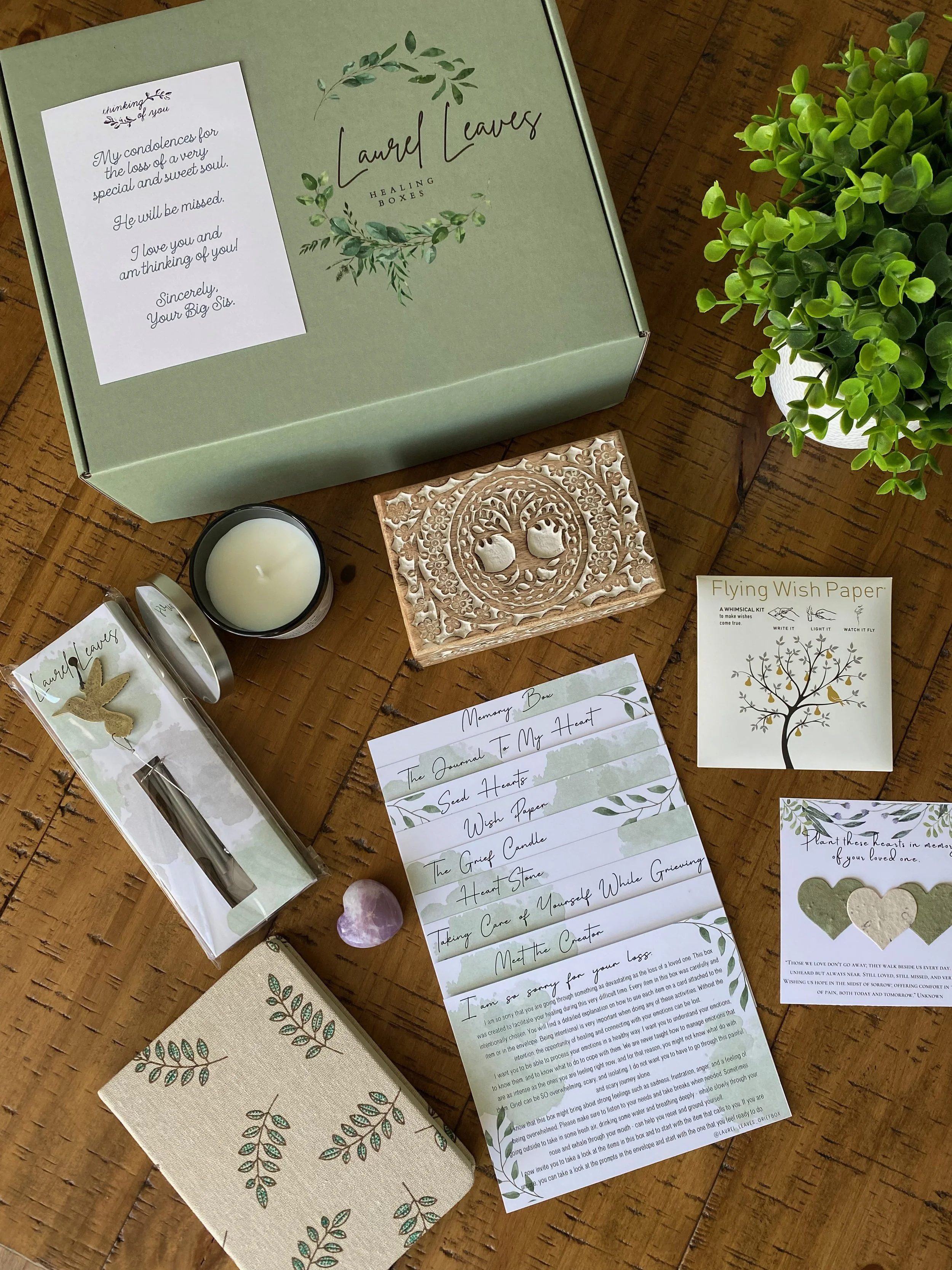 Laurel Leaves Grief Box