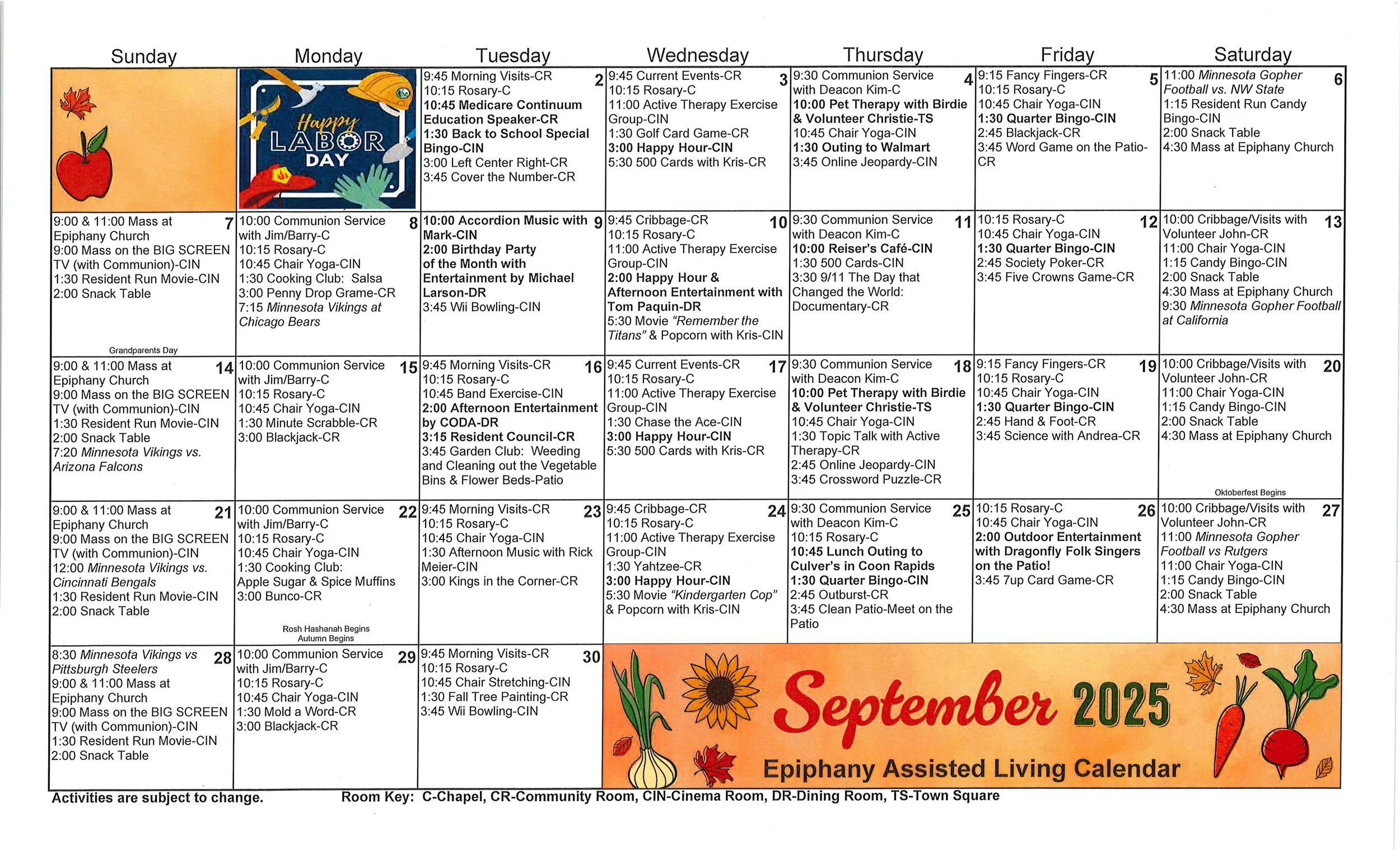 Menus, Events & Newsletter | Explore Senior Living Events Today ...