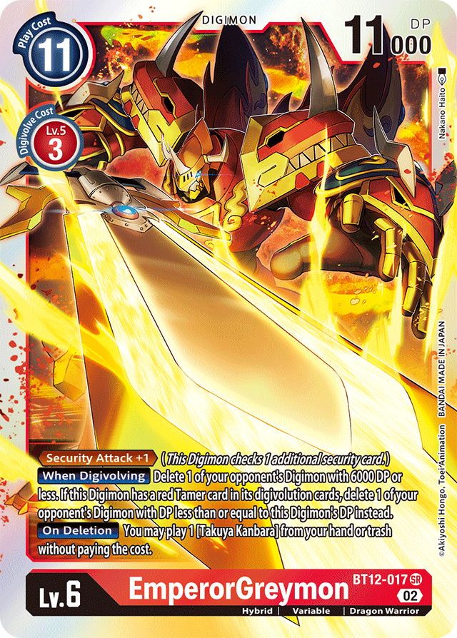 Digimon Dimenson Phase Red Hybrid BT12 Deck Lists — Egman Events
