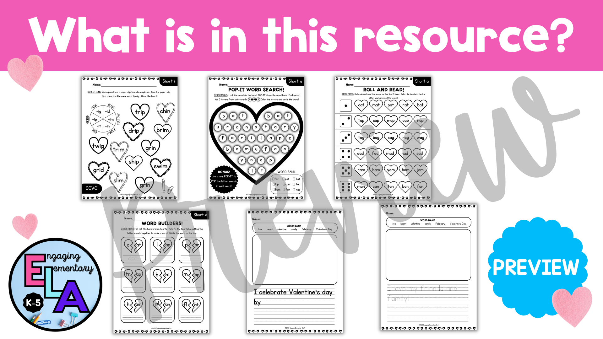 Valentine's Day NO PREP Printables — The Language Arts Library