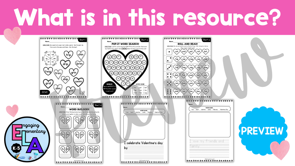 Valentine's Day NO PREP Printables — The Language Arts Library
