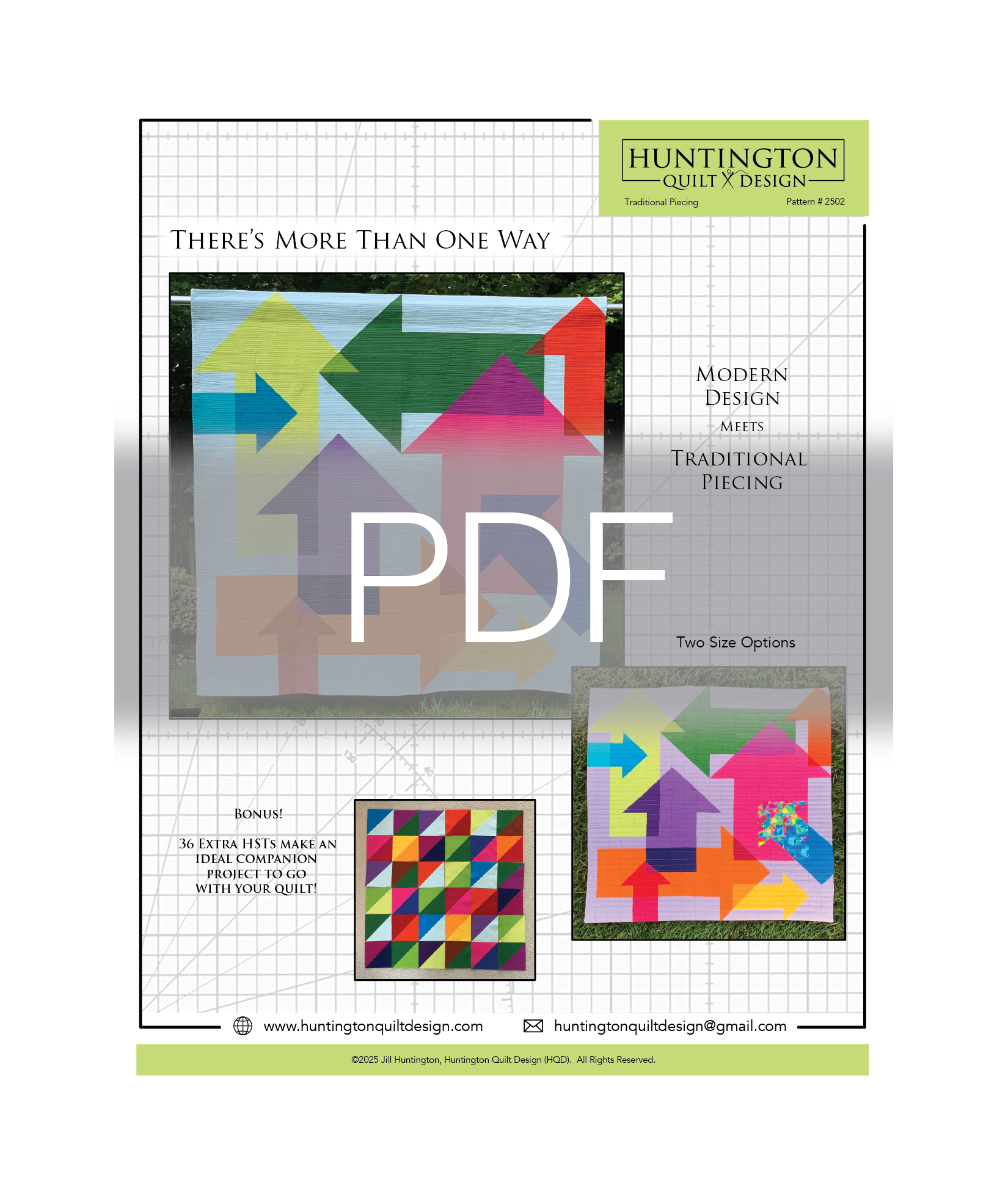 THERE'S MORE THAN ONE WAY - Traditional Piecing Quilt Pattern - PDF ...