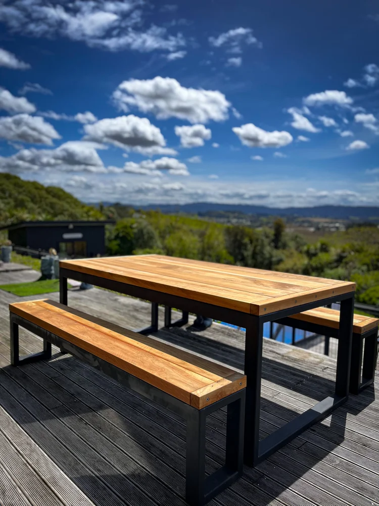 Shop: Handcrafted NZ Macrocarpa Tables — Benchmark Build - Macrocarpa ...