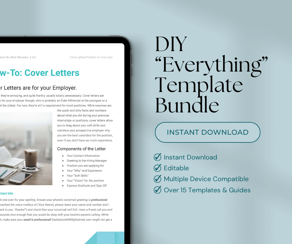 Classic DIY Resume Template — Beat the Bots