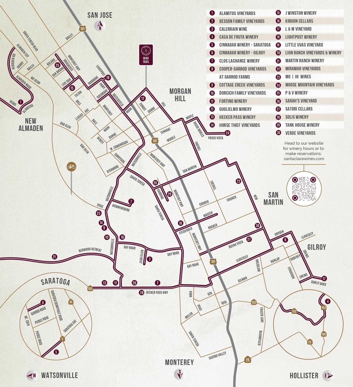 Wine Map — Wineries of Santa Clara Valley